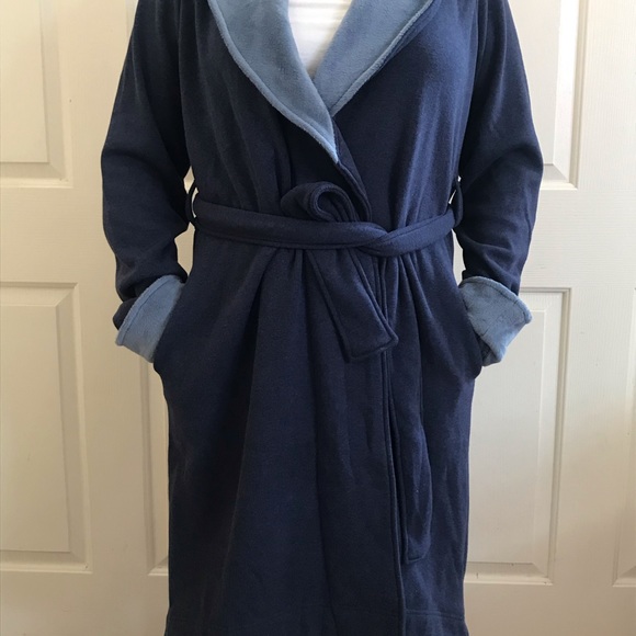 UGG | Intimates & Sleepwear | Ugg Duffield Ii Long Robe Navy Heather ...
